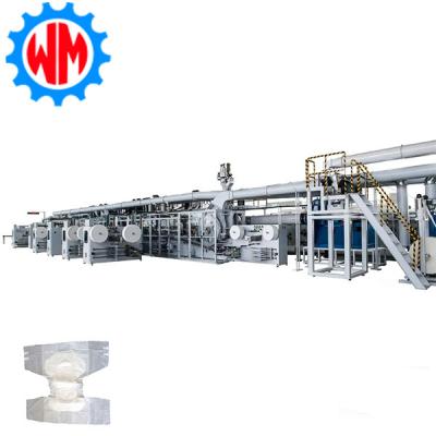 China Hot Sell Advanced 350pcs/min Adult Diaper Production Line with 2-3 Operators for sale