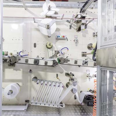 Κίνα Σταθερή εργασία Υγιεινή Pad κατασκευή Μηχανή 1200pcs/min Προσαρμόσιμο σύστημα προς πώληση
