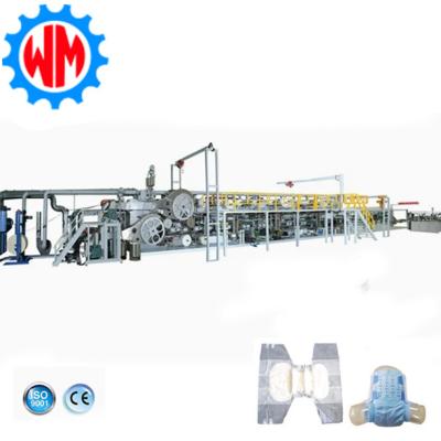 China Versatile Full Servo Adult Diaper Making Machine for Various Sizes and Styles of Diapers for sale