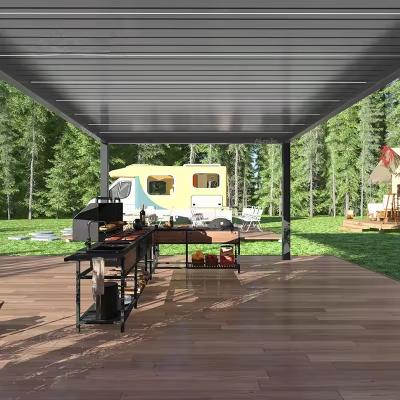 Cina Zona seduta spazio da pranzo e giardino ritiro in una pergola in alluminio moderna ed elegante in vendita