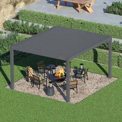Cina Zona seduta spazio da pranzo e giardino ritiro in una pergola in alluminio moderna ed elegante in vendita