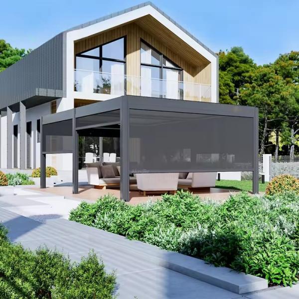 Quality Waterproof Aluminium Pergola Louvered Roof Outdoor Structures Low Maintenance And Weather Resistant for sale