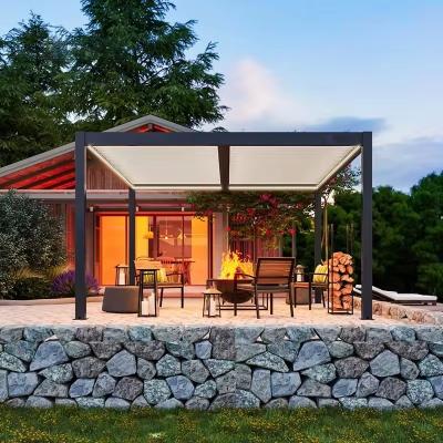 China Pergola de alumínio personalizada moderna e elegante impermeável e resistente a todas as estações à venda