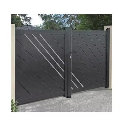 Cina Porta di giardino in alluminio in stile moderno con rifinitura del telaio rivestito in polvere in vendita