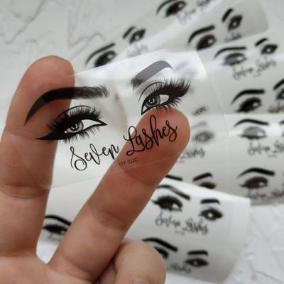 China Custom Personalized Printed  Waterproof Security Seal Label Eyelash Extension Private Clear Label Foil Label Sticker for sale