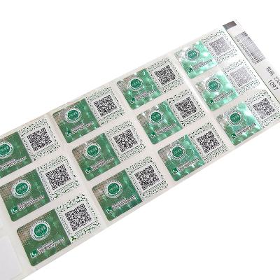 China Customizable logo Size Holographic Electronics Anti-Anti-ounterfeiting Label Stickers Serial Numbers Qr Code for sale