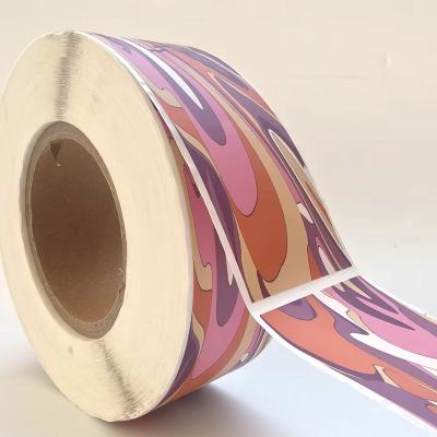 China Custom Self-adhesive Vinyl Sticker Logo Waterproof Roll Labels for Beverage Glass Bottle Packaging for sale