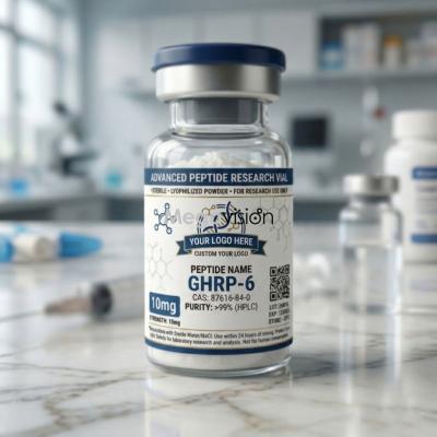 China Custom OEM ODM 10ml High Adhesion Blank Peptide Vial Sticker Packaging Label Temperature Resistant for Lab Glass Vials for sale