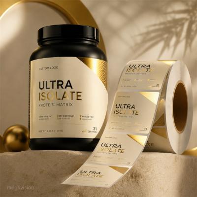 China Custom Whey Protein Labels for Powder Containers and Sports Supplement Plastic Bottle Packaging for sale