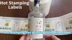 hot stamping+uv printing fruit wine rosso