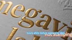 luxury white texture paper wine label