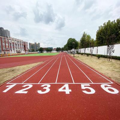 China Rubber running track surface 13mm IAAF  carpet Full Pour athletic track mat for sale