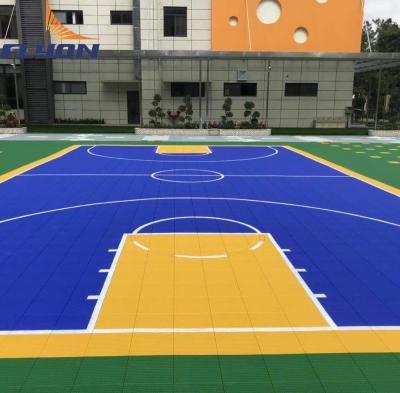 China multi sport tennis/ badminton/ basketball court flooring pp interlocking tile for sale