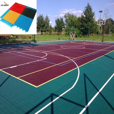 China Modular Plastic Interlocking Multi-purposed Sport Court Flooring Outdoor Tennis Court Mats for sale