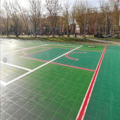 China diy outdoor backyard basketball court tiles for sport court flooring multi-sport court for sale