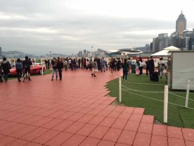 China Turf protection flooring interlocking event floor white event deck portable tent flooring for sale