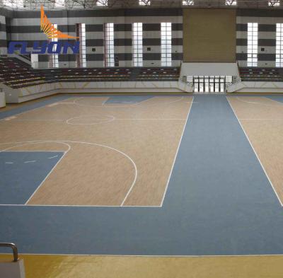 China Flyon cheap price pvc vinyl flooring and pvc basketball sport court for sale