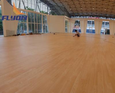 China adhesive vinyl flooring pvc/vinyl basketball tennis badminton volleyball floor for sport court for sale