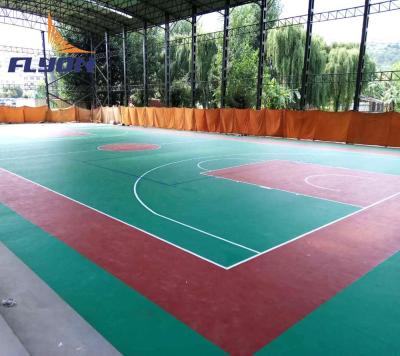 China Rubber floor tile Event flooring badminton&basketball court mat and vinyl sport flooring for sale