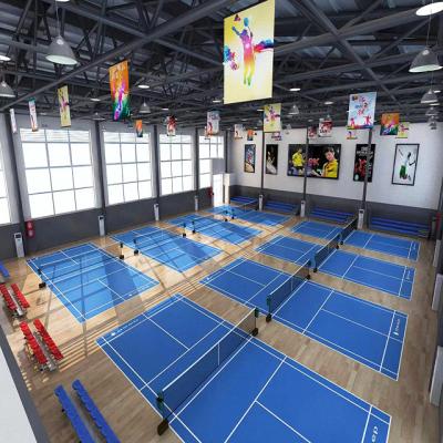 China Hot-sale Vinyl flooring Shock Absorption Badminton Court Mat Indoor PVC Sports Flooring for sale