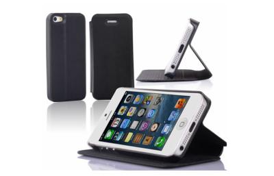 China Extra Slim Fashion PU Leather Phone Case Stand Cover For iPhone 5 , Custom Color for sale