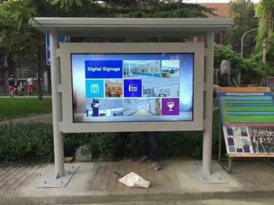 Cina Schermo di pubblicità dell'affissione a cristalli liquidi della fermata dell'autobus, luminosità esterna 2000cd del contrassegno di Hd Digital in vendita