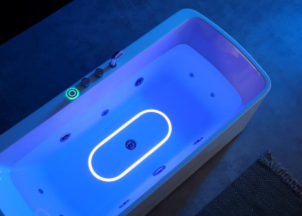 Quality One Acrylic LED Bottom Light Massage Bathtub with 1.0HP Massage Pump for sale