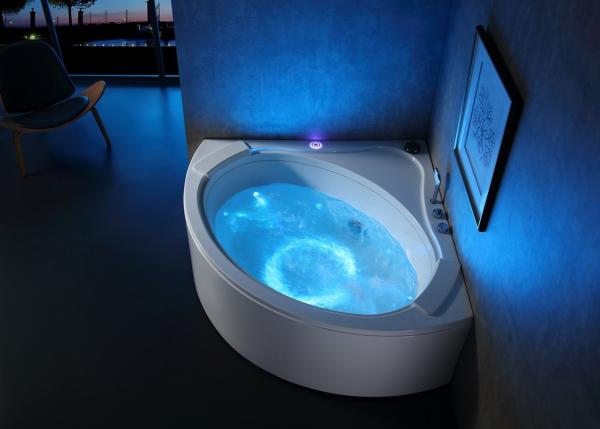 Quality Circle Waterfall Massage Bathtub With U Type Overflow System for sale