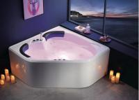 Quality 1500mm Diamond Series Corner Whirlpool Bathtub For 2 Persons for sale