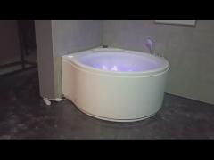 Acryl Whirlpool Hoek Massage Bad Met Cirkel Waterval