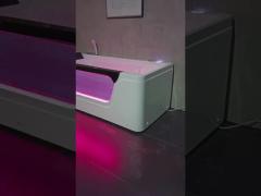 Buitenspa bubbelbad voor 3 personen met voorgeleid glas en diepzuigen