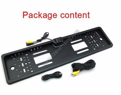 China Waterproof HD  170 Degree wide Vewing Angle License Plate Frame Rear View Backup Camera  Euro liscense plate Camera for sale