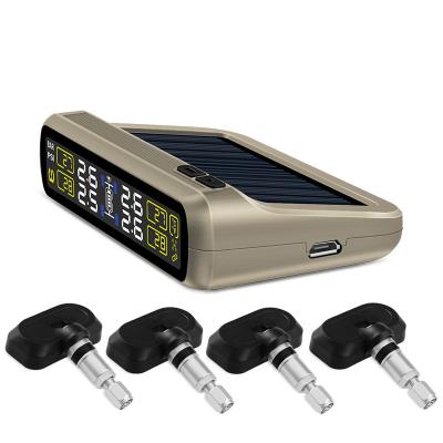 China New Arrival Solar Car TPMS Sensor Tyre Pressure Monitoring with 4 Tire Sensors for sale