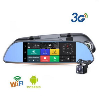 China 7 inch  Android Multi-function GPS Rearview Mirror Dual Camera Car DVR for sale