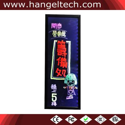 China 80x30cm LED Fluorescent Flashing Writing Board Neon Writing Board for sale