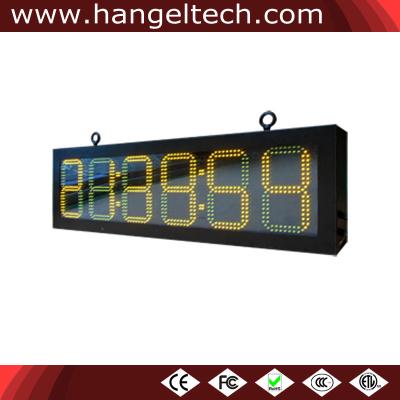 China Outdoor LED Digital Time Temperature Display Board HH:MM:SS, 8 Inches Digit for sale