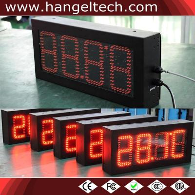 China 6 Inches Outdoor Waterproof Large Digital LED Wall Clock for sale