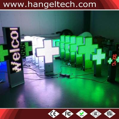 China Outdoor P5mm Dual Faces RGB Full Color Cross LED Display for Drugstore - 500x500mm Cross for sale