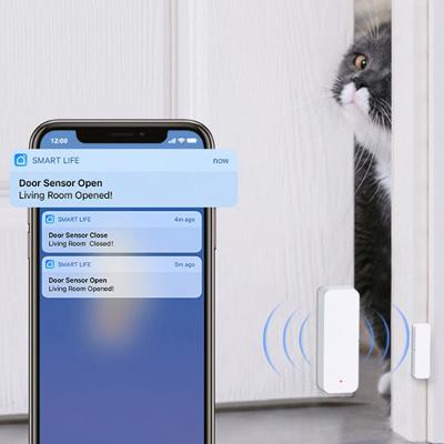 China Alarme do sensor da porta de WiFi da bateria de Tuya APP 1.5V do Smart Home à venda