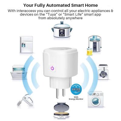China Enchufe del sistema Tuya WiFi Smart del IOS de Android del estándar europeo en venta