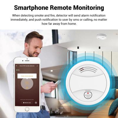 China Tuya Leistungsaufnahme der geringen Energie Rauchmelder APP WiFi für Haus zu verkaufen