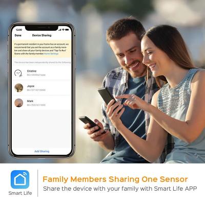 China Alarme do sensor da porta de Tuya Smart 8uA WiFi do tempo real à venda