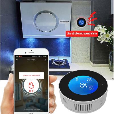 China Alto detector de escape del gas natural de la sensibilidad 85dB Tuya Smart APP en venta