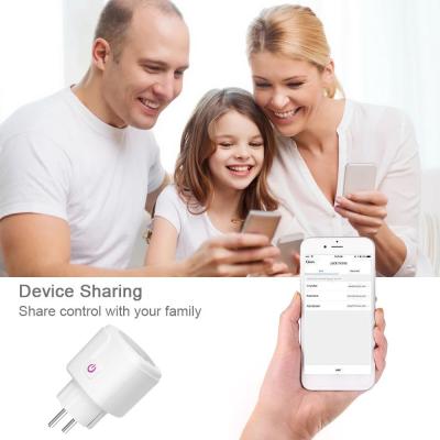 中国 16A Tuya WiFiのスマートなプラグを共有する携帯電話の制御装置 販売のため