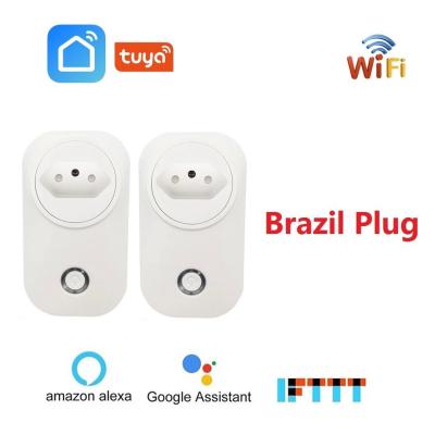 China Enchufe elegante estándar de Alexa Tuya WiFi del hogar del Brasil Google en venta