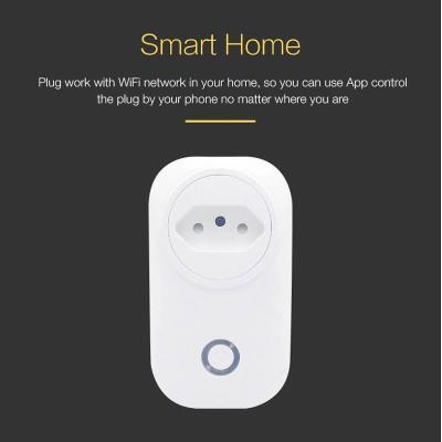 中国 ブラジル標準的な10AスマートなWiFiのソケットを監察するTuya APP 販売のため