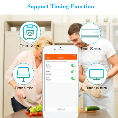 中国 Tuya APPリモート・コントロールEUのタイプWifi延長ソケット 販売のため
