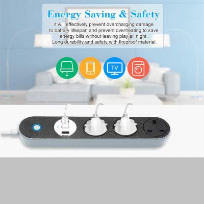 China Enchufe elegante del protector de sobretensiones 2.4GHz Tuya WiFi del ahorro de energía en venta