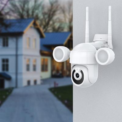 China Cámara de seguridad al aire libre 2.0MP a todo color del reflector de Tuya el 15m IR en venta