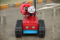 China Remote Control Automatic Fire Fighting Robot , Fire Extinguisher Robot for sale